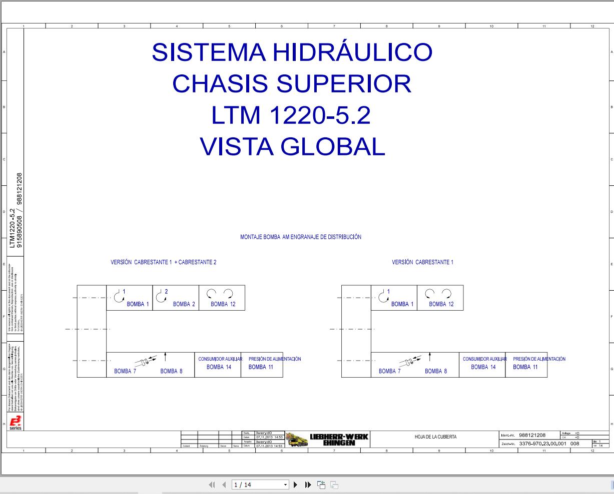Liebherr Crane LTM 1220-5.2 Z94807 Electric and Hydraulic Diagrams ES ...