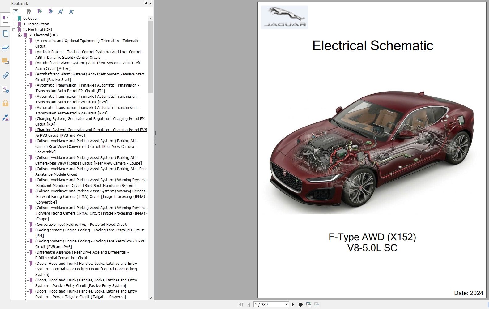 EWD - Jaguar F-Type AWD X152 2024 V8-5.0L SC Electrical Schematic ...