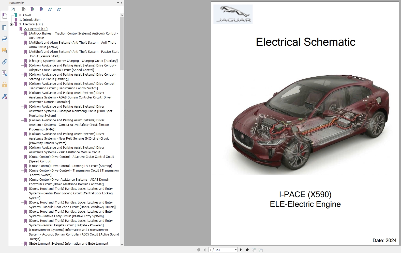EWD - Jaguar I-PACE X590 2024 ELE-Electric Engine Wiring Diagram | Auto ...