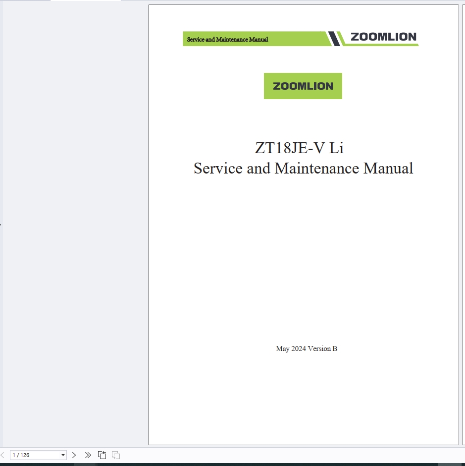 Manual PDF - Zoomlion Crane 2.24 GB PDF Operating Parts Service Manual ...